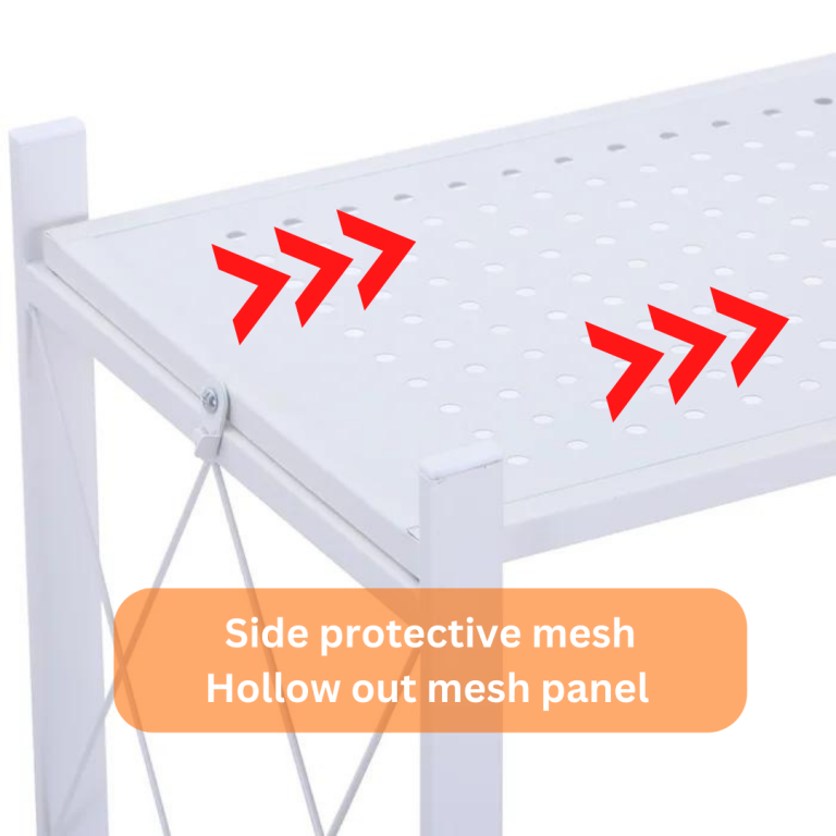 5 LAYER FOLDABLE SHELF, FOLDABLE STORAGE RACK, WHITE FOLDABLE STOARGE RACK