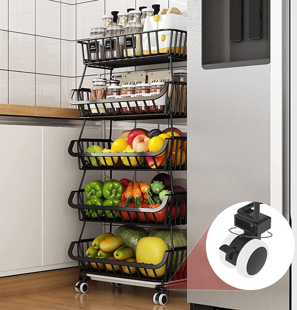 5 LAYER STORAGE RACK, 5 LAYER KITCHEN RACK, 5 LAYER KITCHEN ROTATING ...