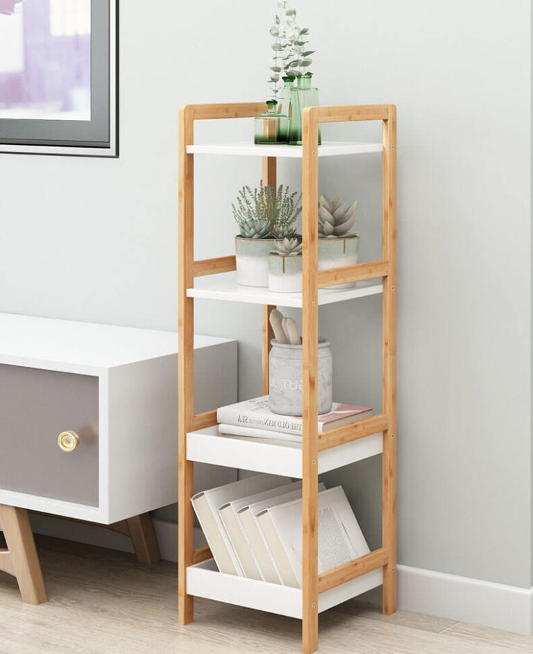 4 LAYER BAMBOO WOOD STORAGE RACK, BAMBOO WOOD RACKS, BAMBOO SQUARE ...