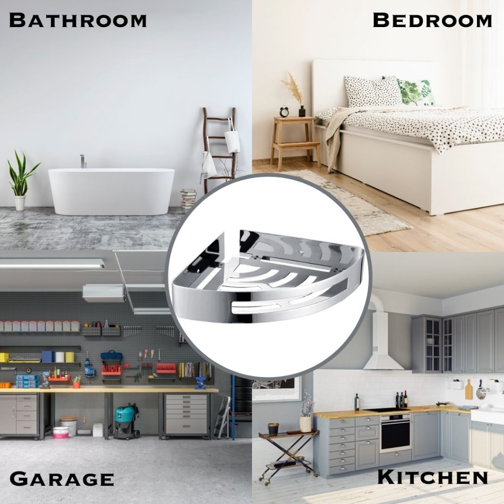 201 STAINLESS STEEL CORNER RACK, BATHROOM