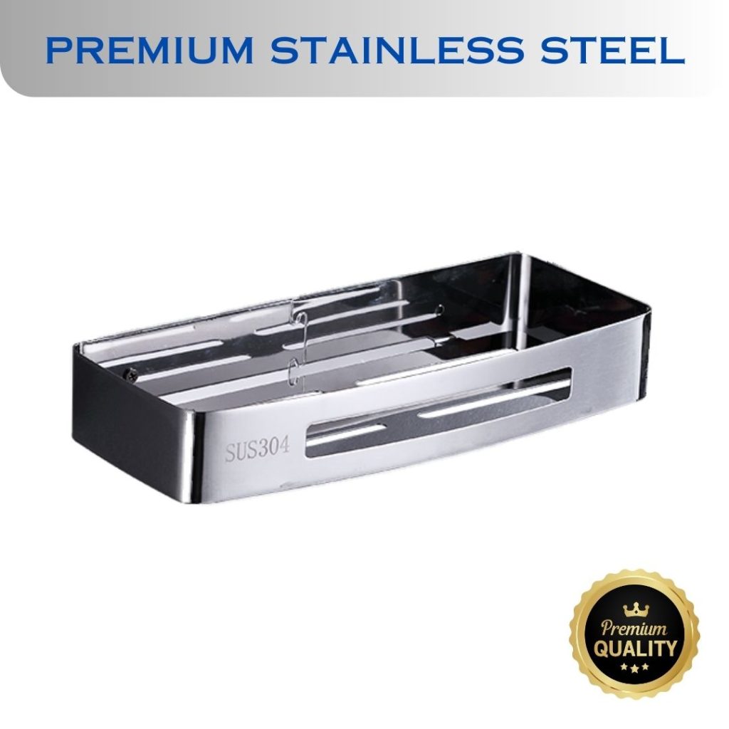 304 STAINLESS STEEL RECTANGULAR RACK, CHROME FINISH RACK, BATHROOM ...