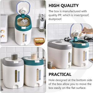 KITCHEN RICE STORAGE BOX, AIR TIGHT SEAL RICE STORAGE BOX, 5KG AND 10KG ...