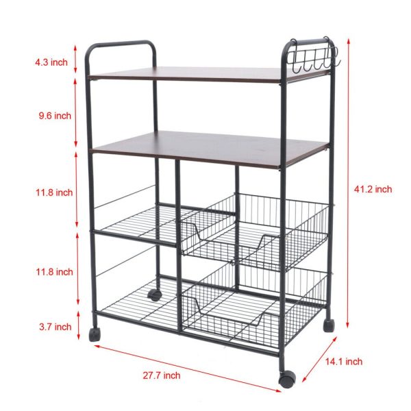 4 LAYER KITCHEN MULTIFUNCTION STORAGE RACK, MULTIFUNCTION ORGANIZER ...
