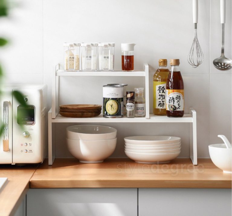 UNDER CABINET SHELF STORAGE RACK, COUNTERTOP STORAGE SHELF, LARGE SIZE ...