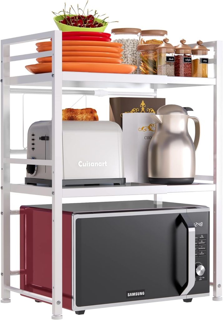 DOUBLE LAYER MICROWAVE OVEN RACK, ADJUSTABLE OVEN RACK, 2 TIER OVEN ...