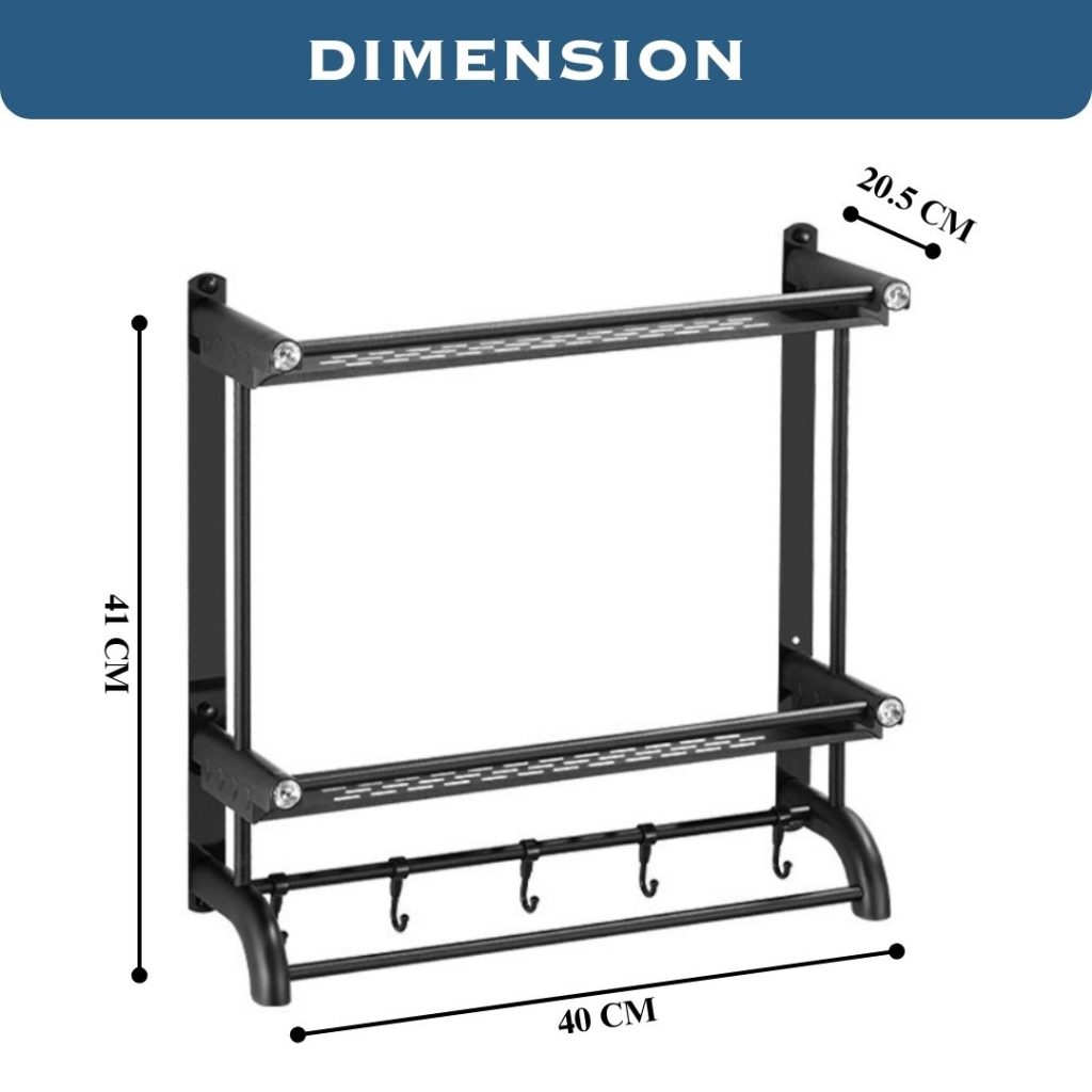 WALL MOUNT 3 LAYER BATHROOM RACK WITH BEND DESIGN TOWEL ROD, BATHROOM ...