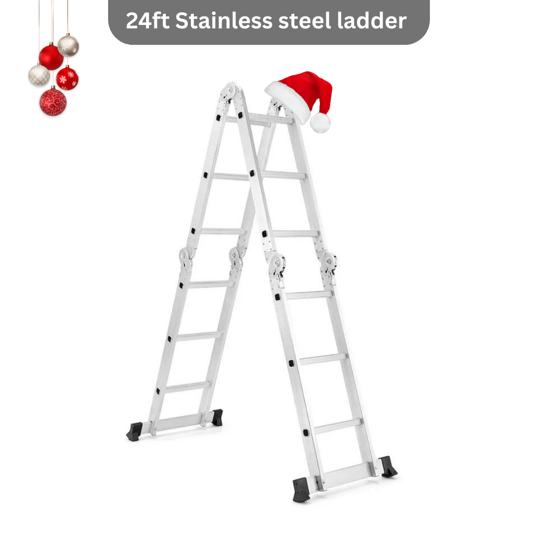 MULTIPURPOSE LADDER, CONSTRUCTION OR HOME USE, 24FT TALL LADDER, 4X6 ...