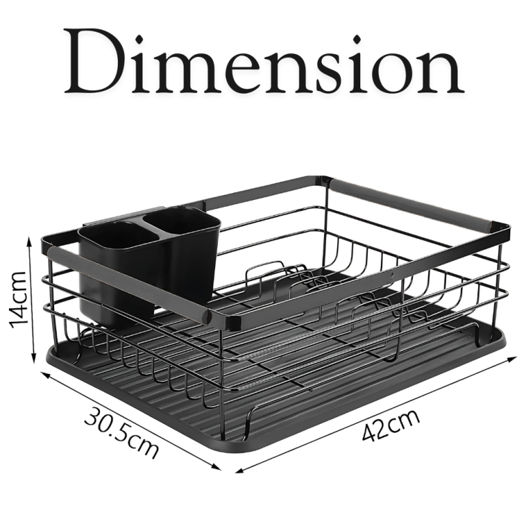 Modern Dish Drying Rack with Chopstick & Spoon Holder – Stylish & Space ...