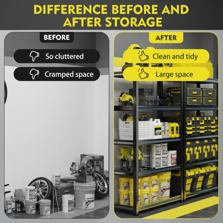 Heavy-Duty Slotted Angle Steel Rack