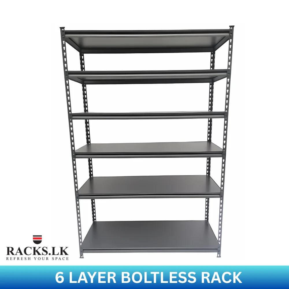 Heavy Duty 6 Tier Steel Rack – Boltless Storage Shelf for Garage ...