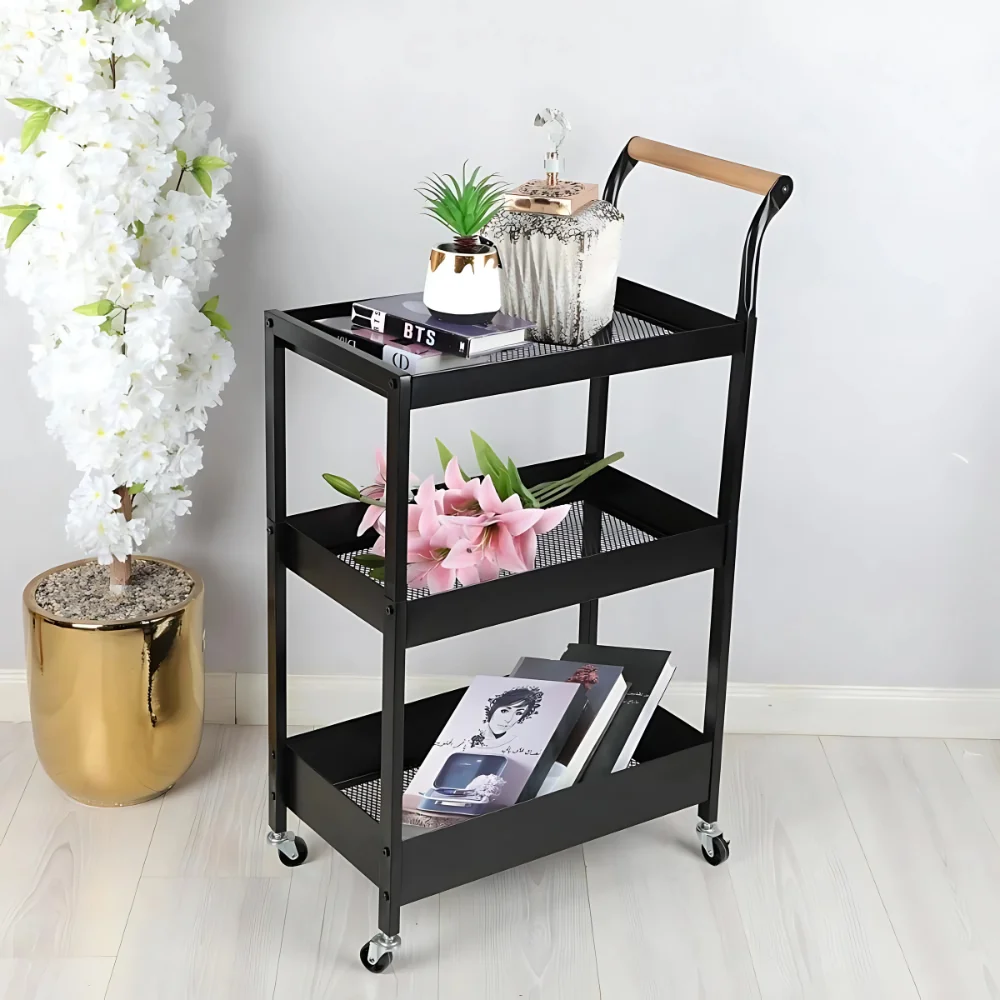 Order Now 3 Tier Storage Trolley Cart | racks.lk